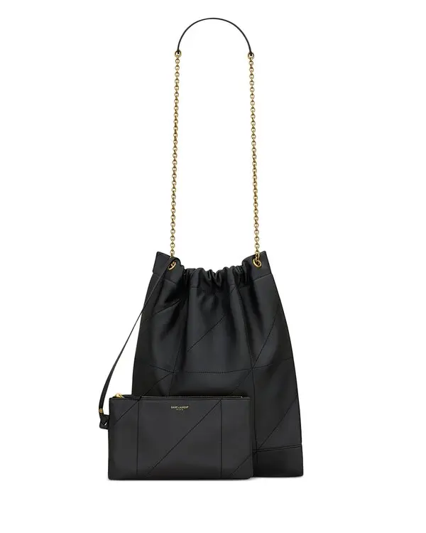 Saint Laurent Jamie 4.3 Pouchon Shoulder Bag - Black Lambskin/Gold